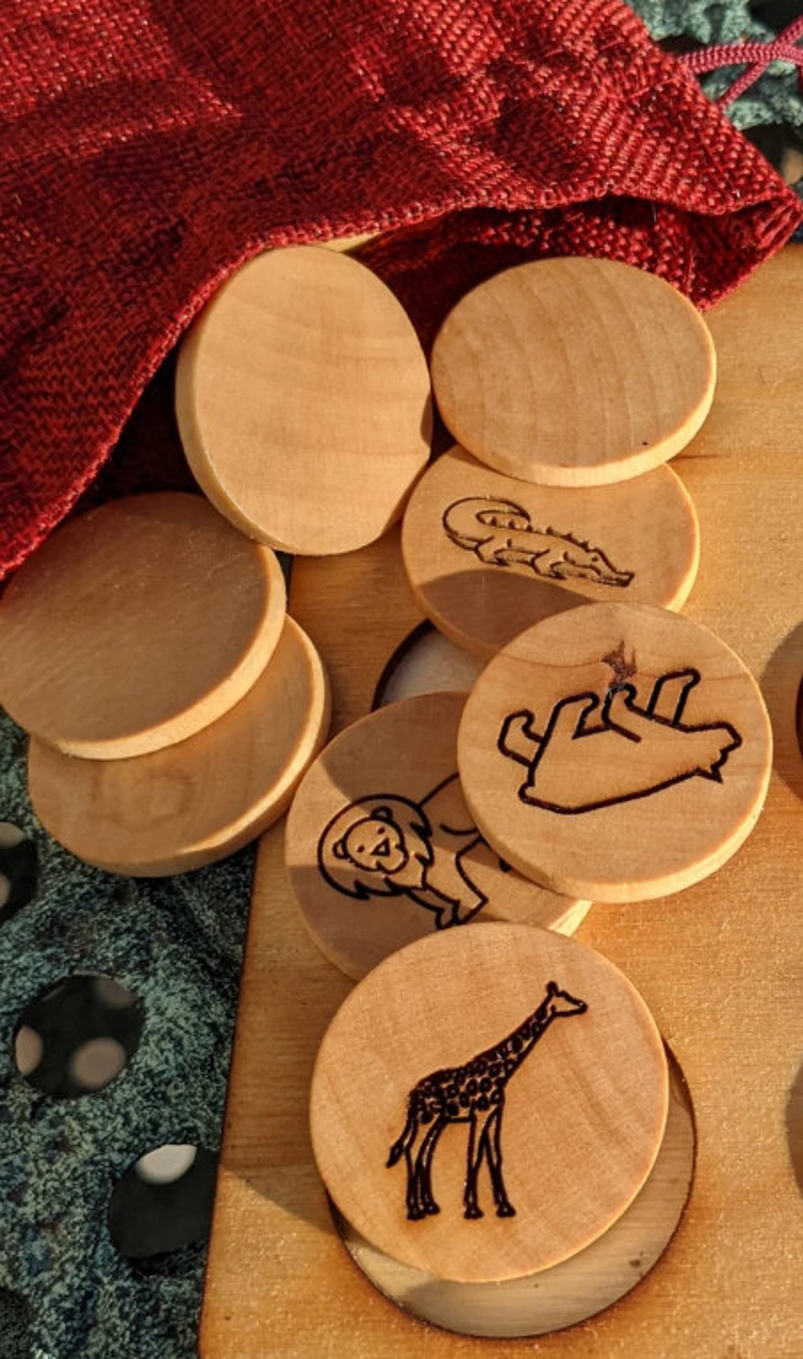 20 Custom Two-sided Laser Engraved Game Wood Tokens - Etsy