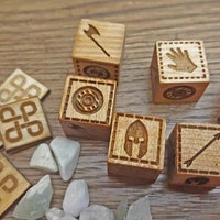Laser Engraved Norse Themed Dice-box for Orlog Dice Game (BOX ONLY ...
