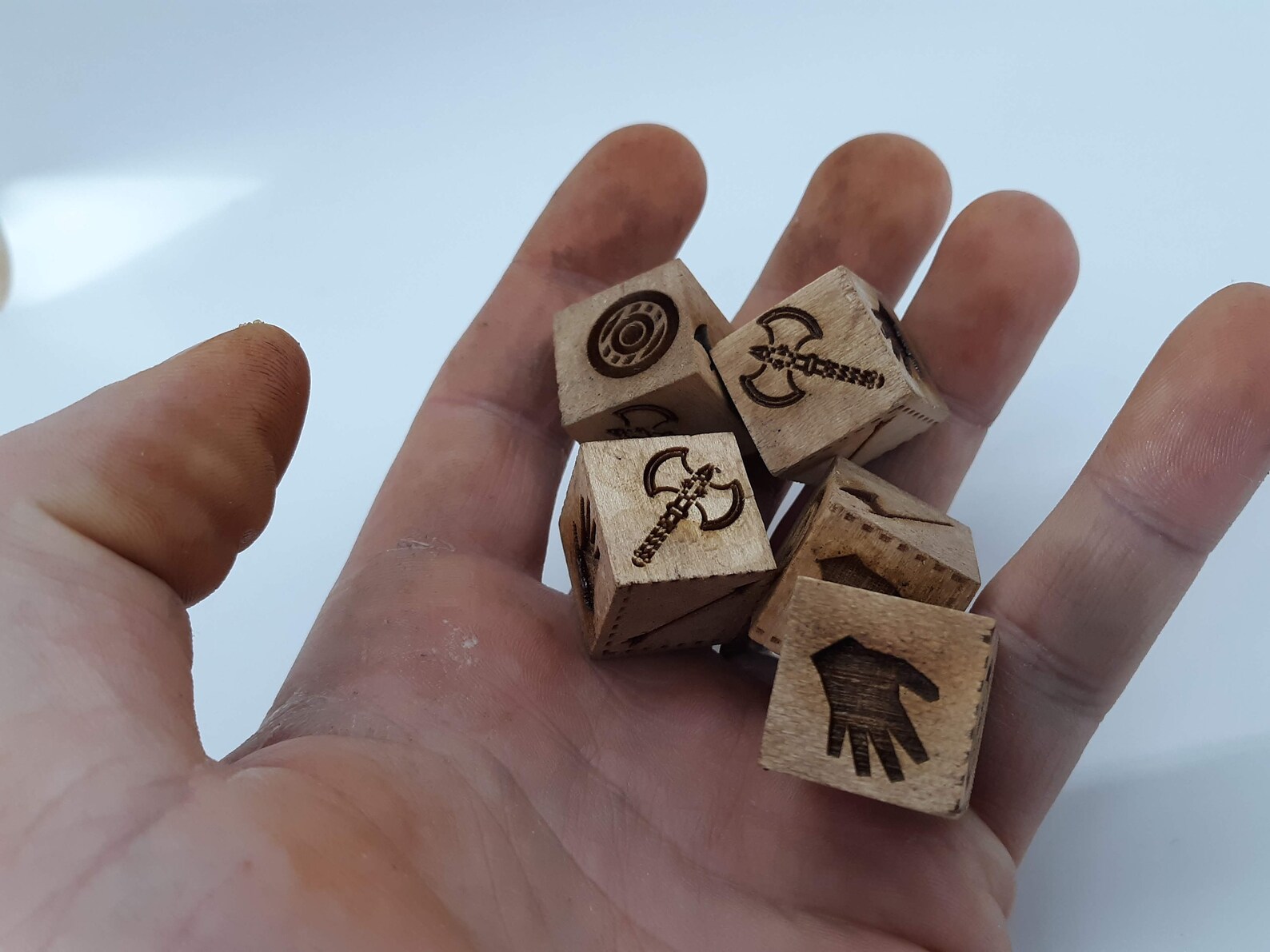 Six Custom Laser Engraved Solid Birch Chore Dice - Etsy
