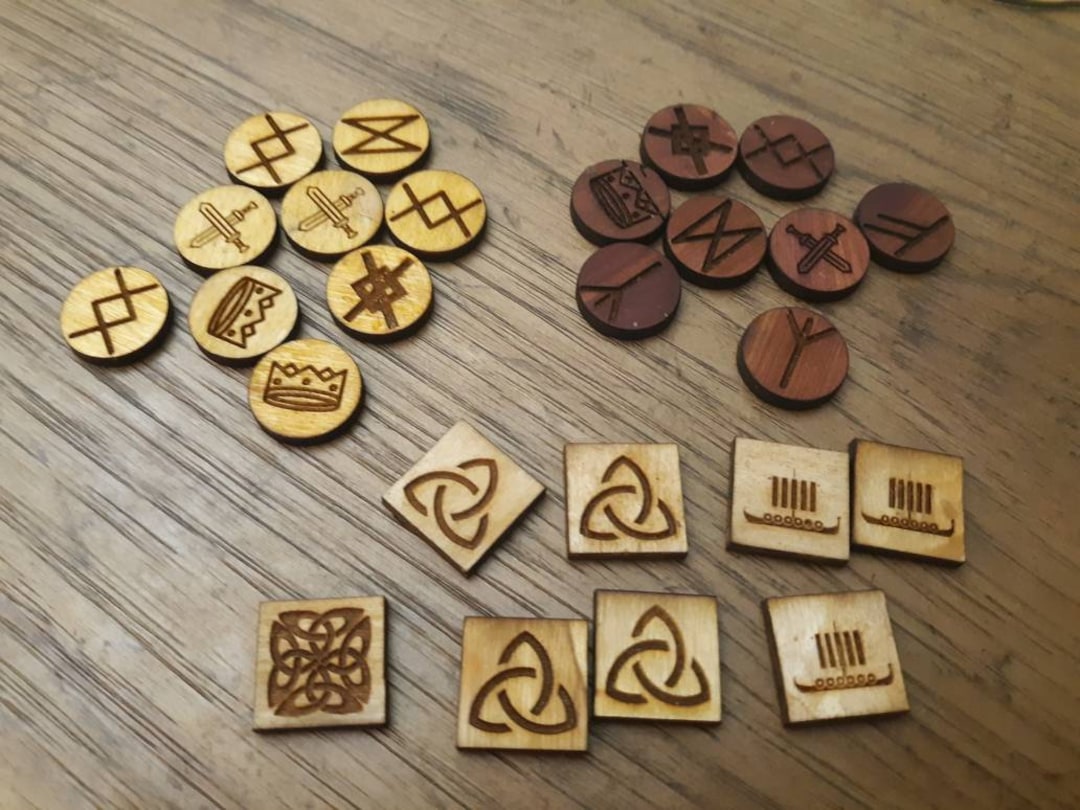 20 Custom Two-sided Laser Engraved Game Wood Tokens - Etsy