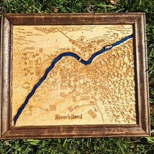 19 by ~11 Inch Customized Bay/lake Map (with or Without Epoxy) - Etsy