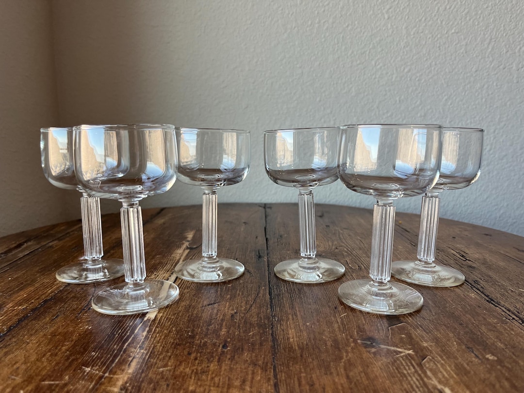 Set of 6 - Libbey Forum Pattern Art Deco Style Liquor Cocktail Glasses ...