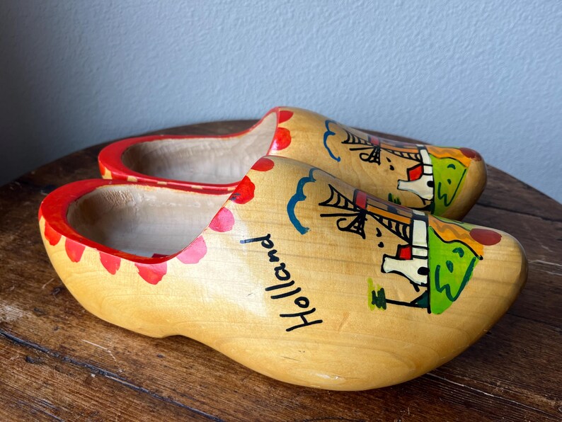Vintage Large Dutch Wooden Shoes, Clogs, From Holland, Size 43 - Etsy