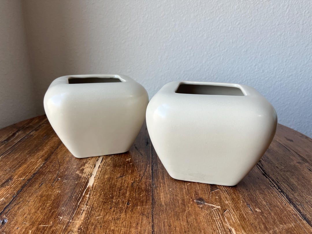 Haeger 1990’s Pottery Matte Cream Color Square Planter Vase - Etsy