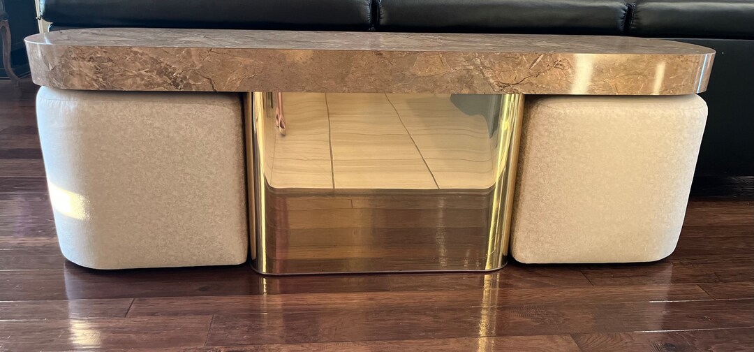 1970s Milo Baughman Design Style Long Console Table With - Etsy