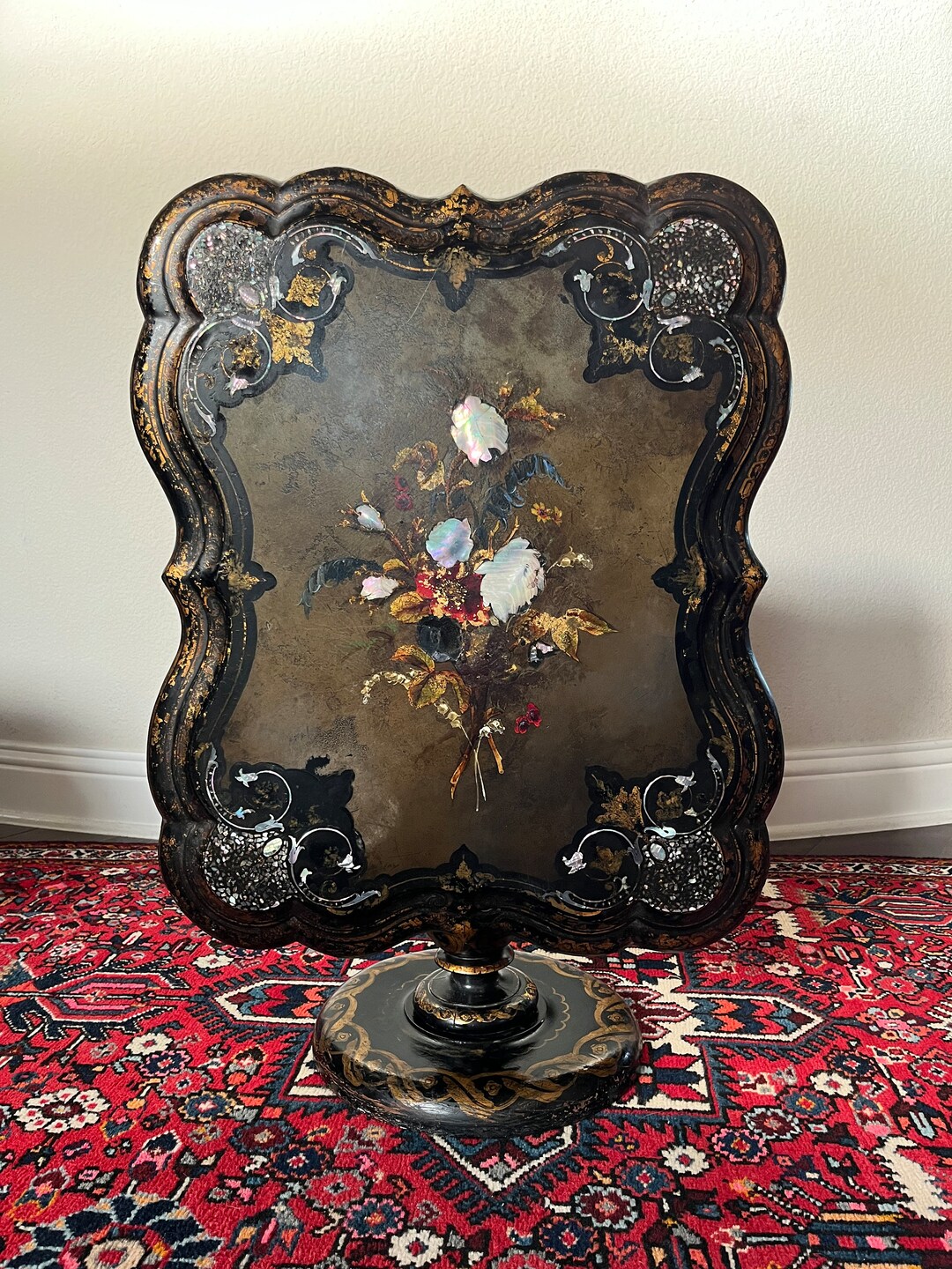 Antique Victorian Paper Mache Jennens and Bettridge Style With Mother ...
