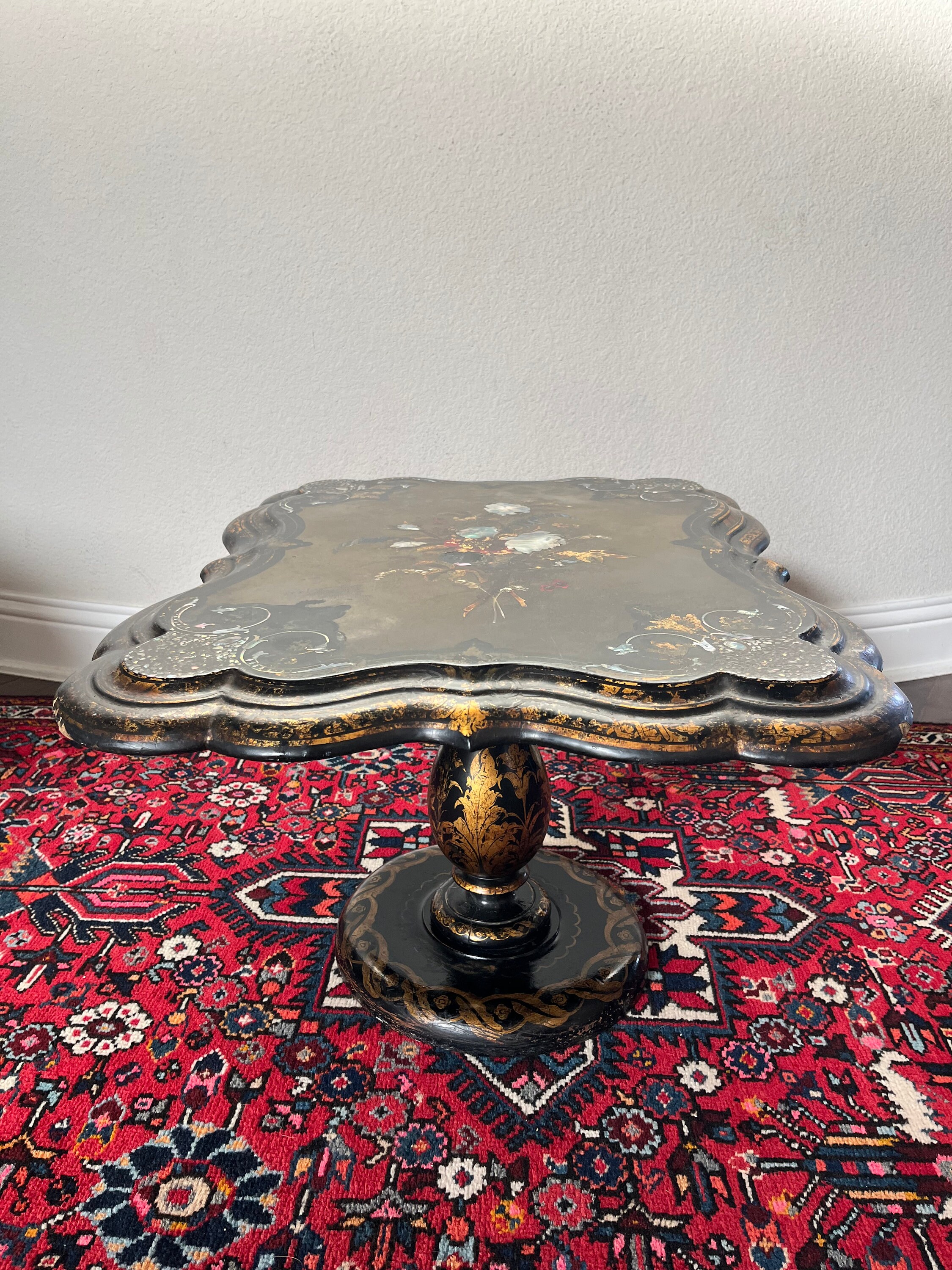 Antique Victorian Paper Mache Jennens and Bettridge Style With Mother ...