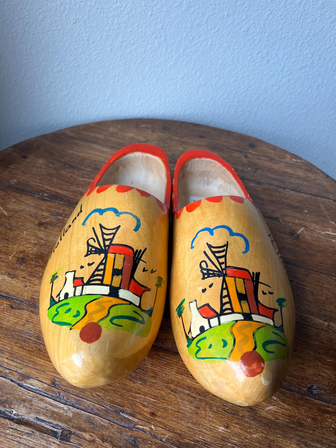 Vintage Large Dutch Wooden Shoes, Clogs, From Holland, Size 43 - Etsy