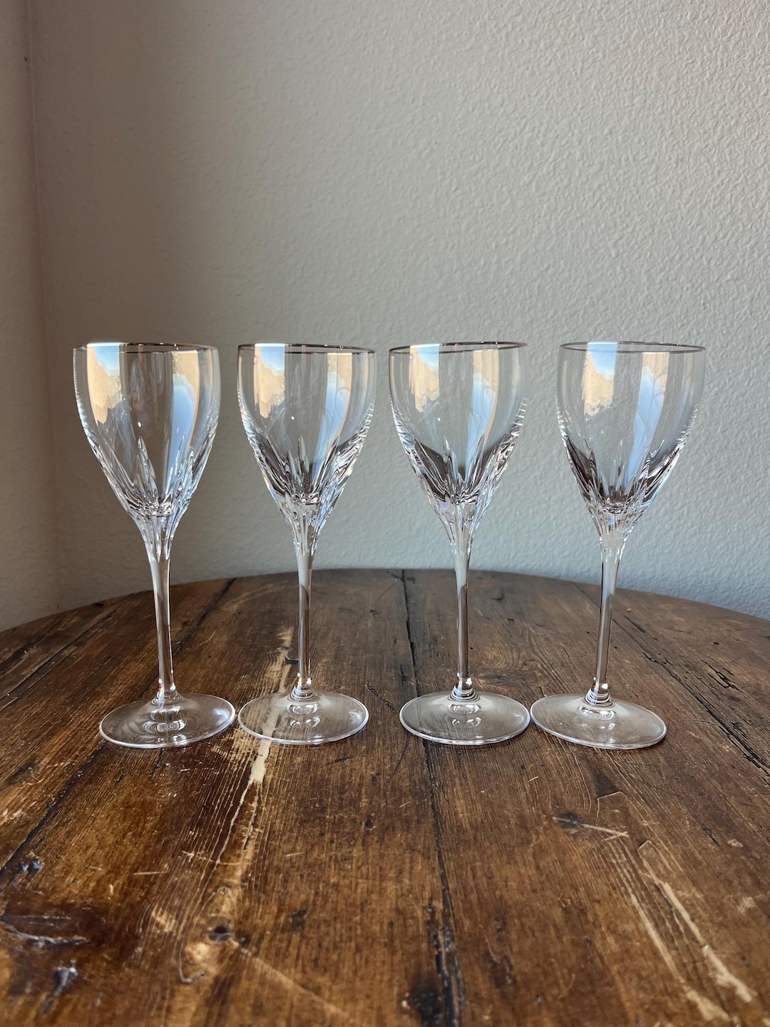Set of 4 - Lenox Firelight Platinum Rim Wine Glasses - Etsy