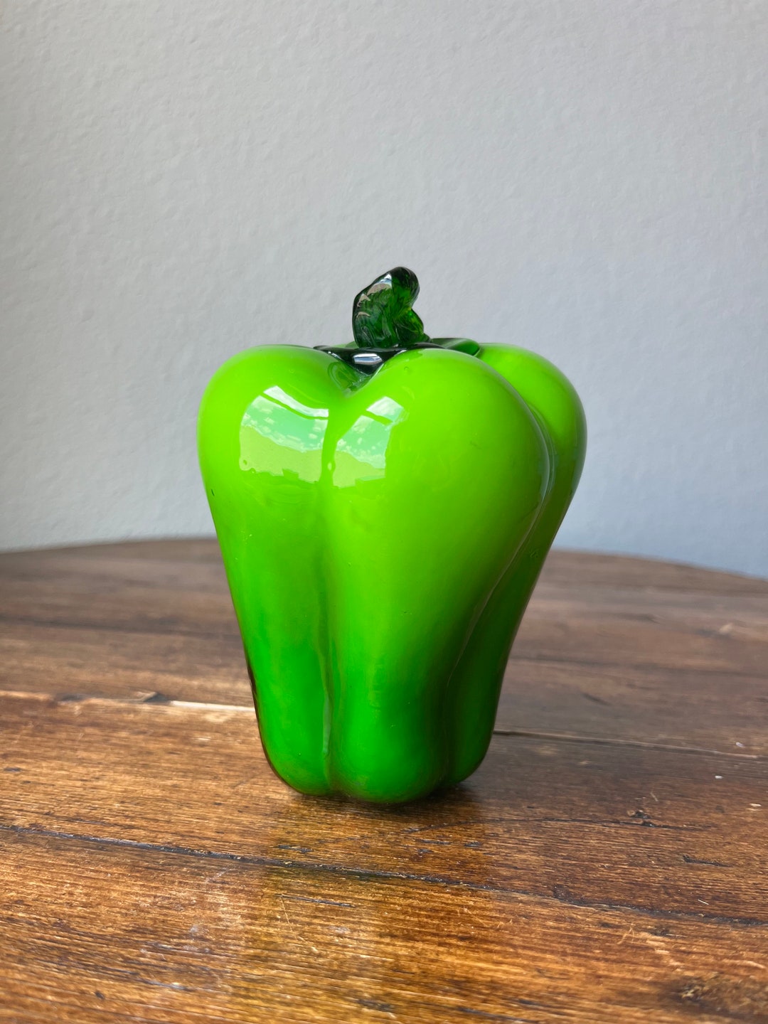 Murano Glass Green Bell Pepper - Etsy