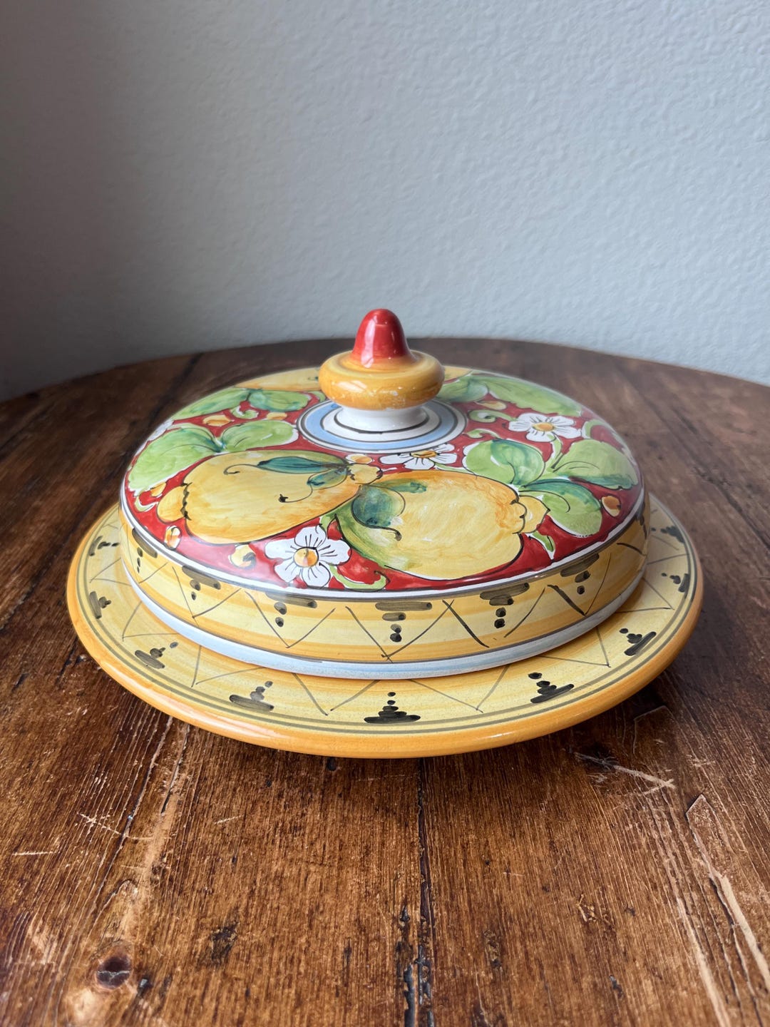 Firenze Made in Italy Terracotta Pottery Handpainted Covered Dish for ...