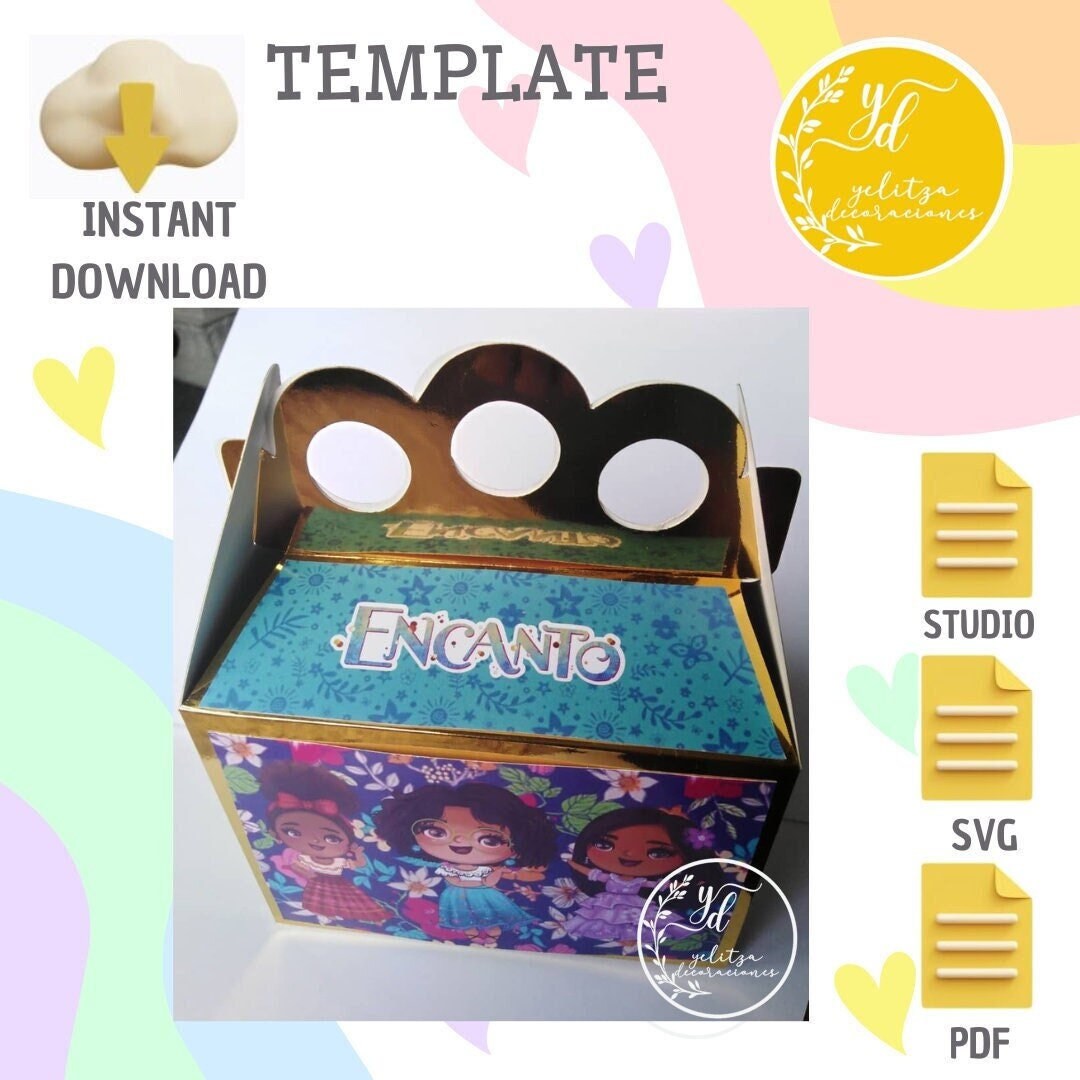 BOX, TEMPLATE CANDY, Cricut and Cameo Sllhouette, Pdf - Etsy
