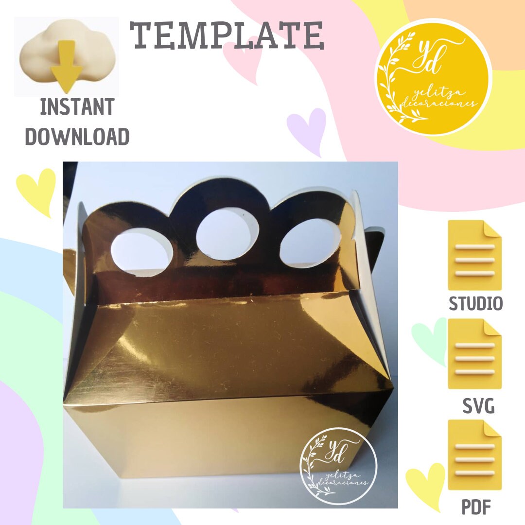 BOX, TEMPLATE CANDY, Cricut and Cameo Sllhouette, Pdf - Etsy