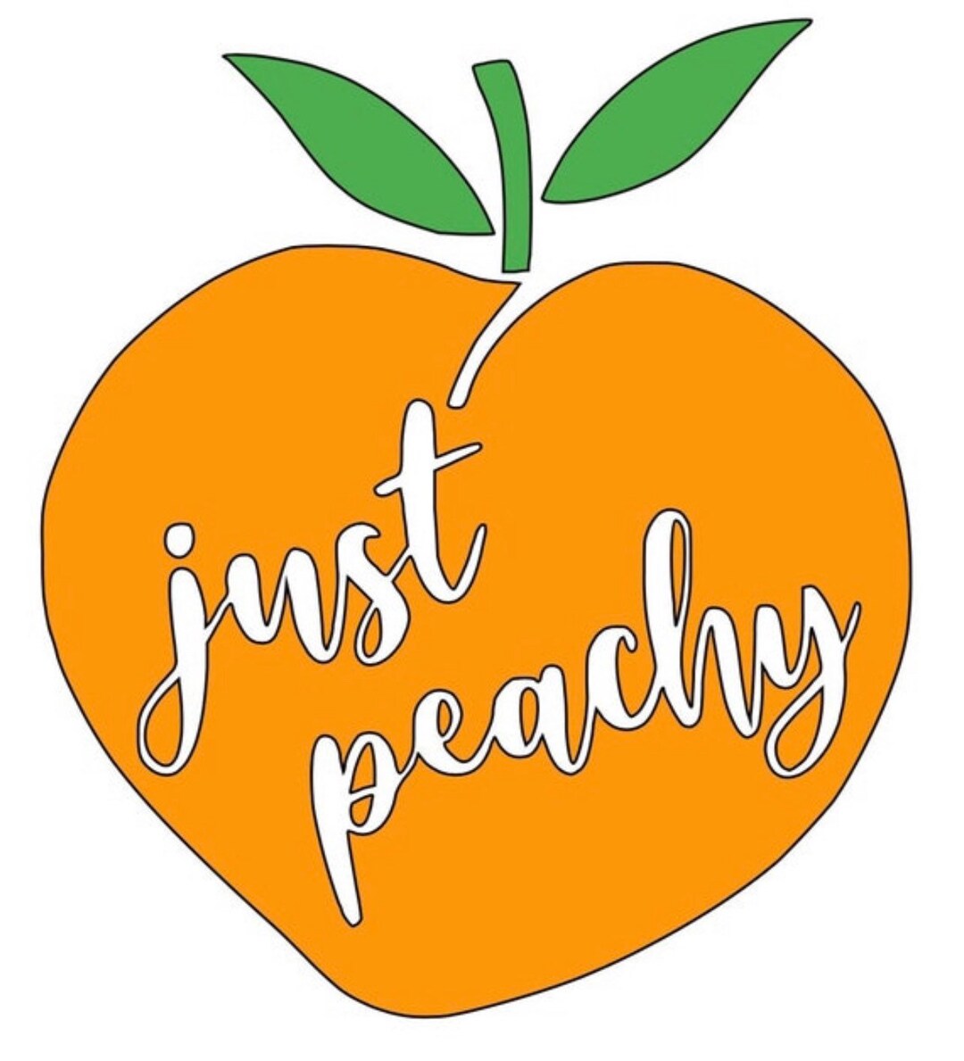 Just Peachy Decal - Etsy