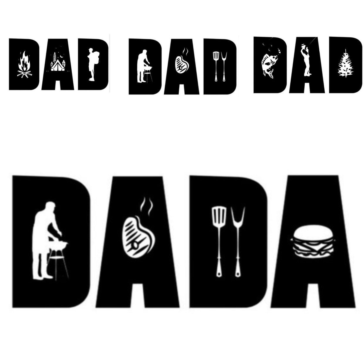 Dad Decal. Fathers Day Gift Dad Fishing Decal. Dad Grilling - Etsy