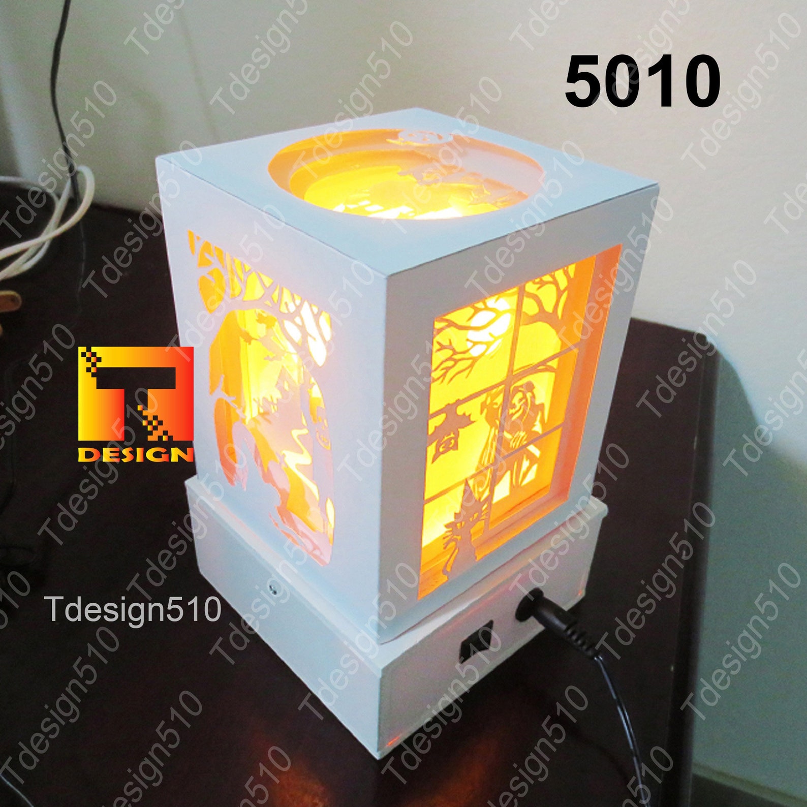 Halloween 5 Sided Paper Cut Light Box Template Shadow Box 3D - Etsy