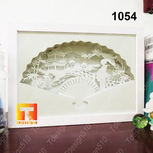 Japan Geisha Paper Cut Light Box Template, Shadow Box, 3D Papercut ...