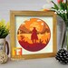 Cowboy 3D Shadow Box Paper Cutting Templates Papercut Crafting Svg File ...