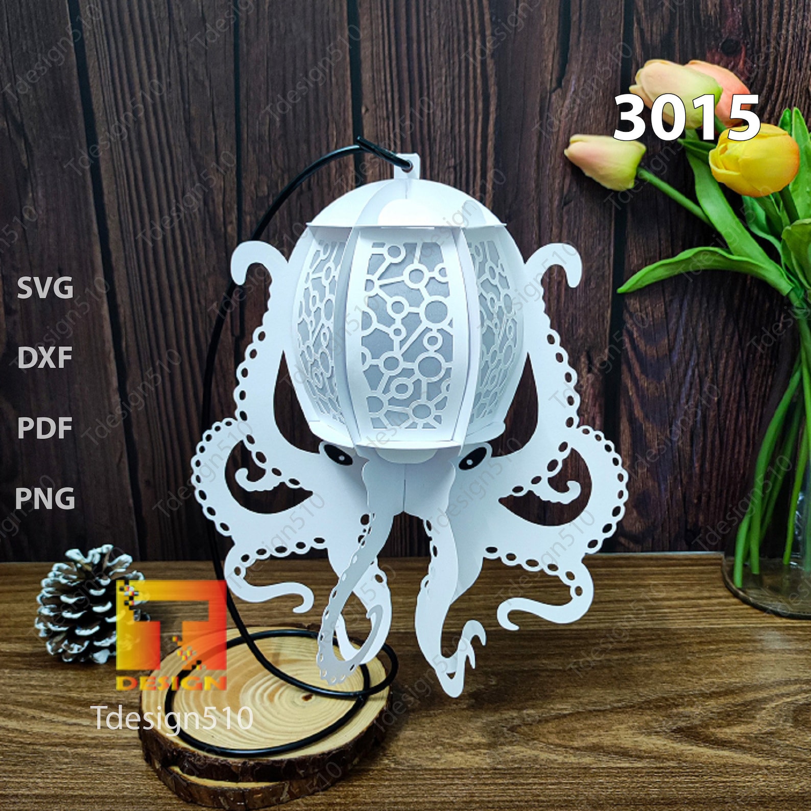 Ocean Lantern Paper Cutting Lamp 3D Shadow Box Light Box Template ...