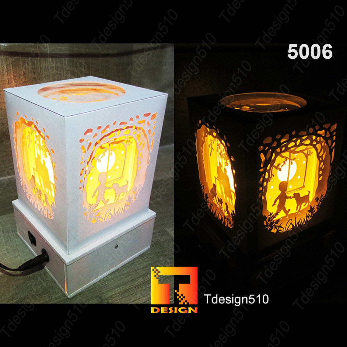 Love Dog 5 Sided Paper Cut Light Box Template Shadow Box 3D | Etsy