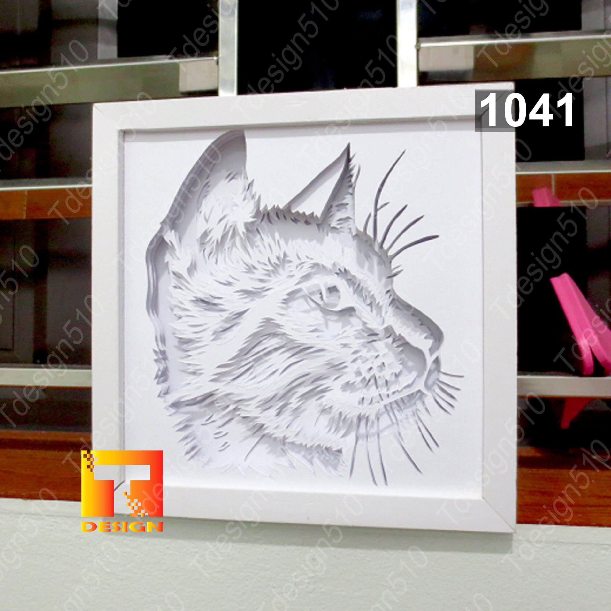 Cats Paper Cut Light Box Template Shadow Box 3D Papercut | Etsy