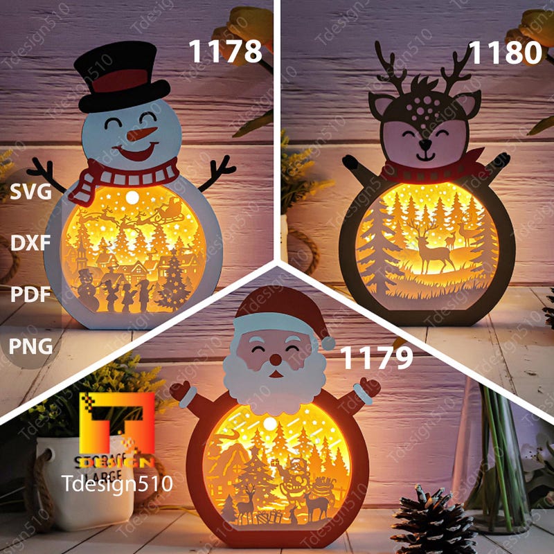 3d Santa Shadow Box - Etsy