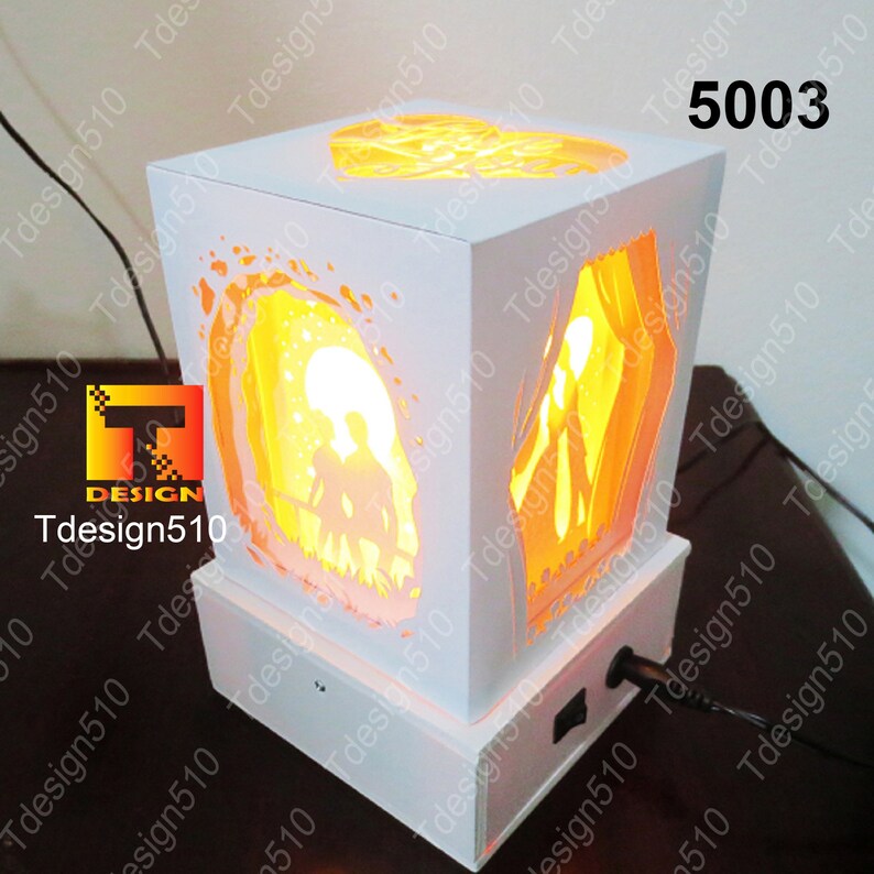 Love 5 Sided Paper Cut Light Box Template Shadow Box 3D - Etsy