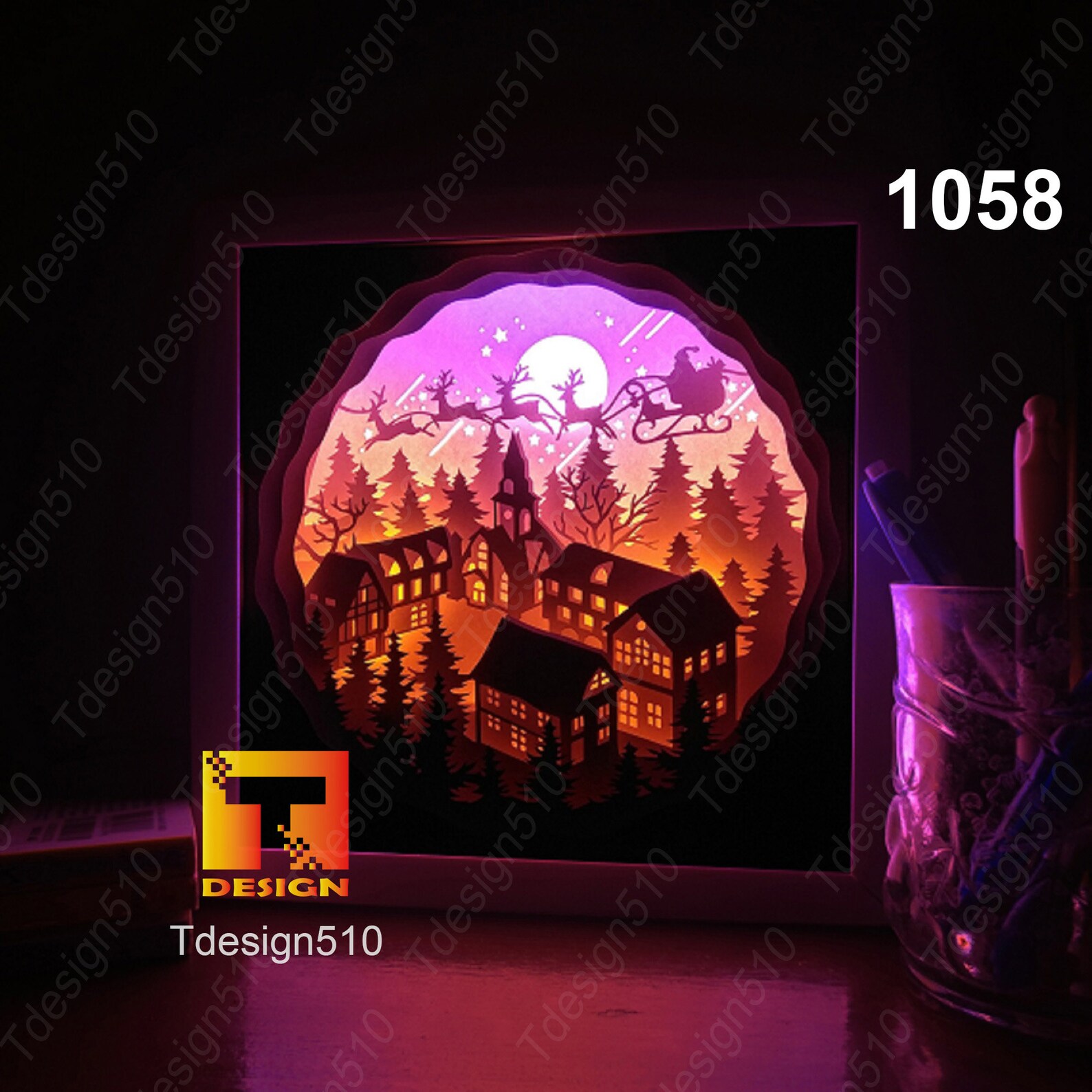 Combo 3 Any 1-sided Templates. Paper Cut Light Box Template, Shadow Box ...