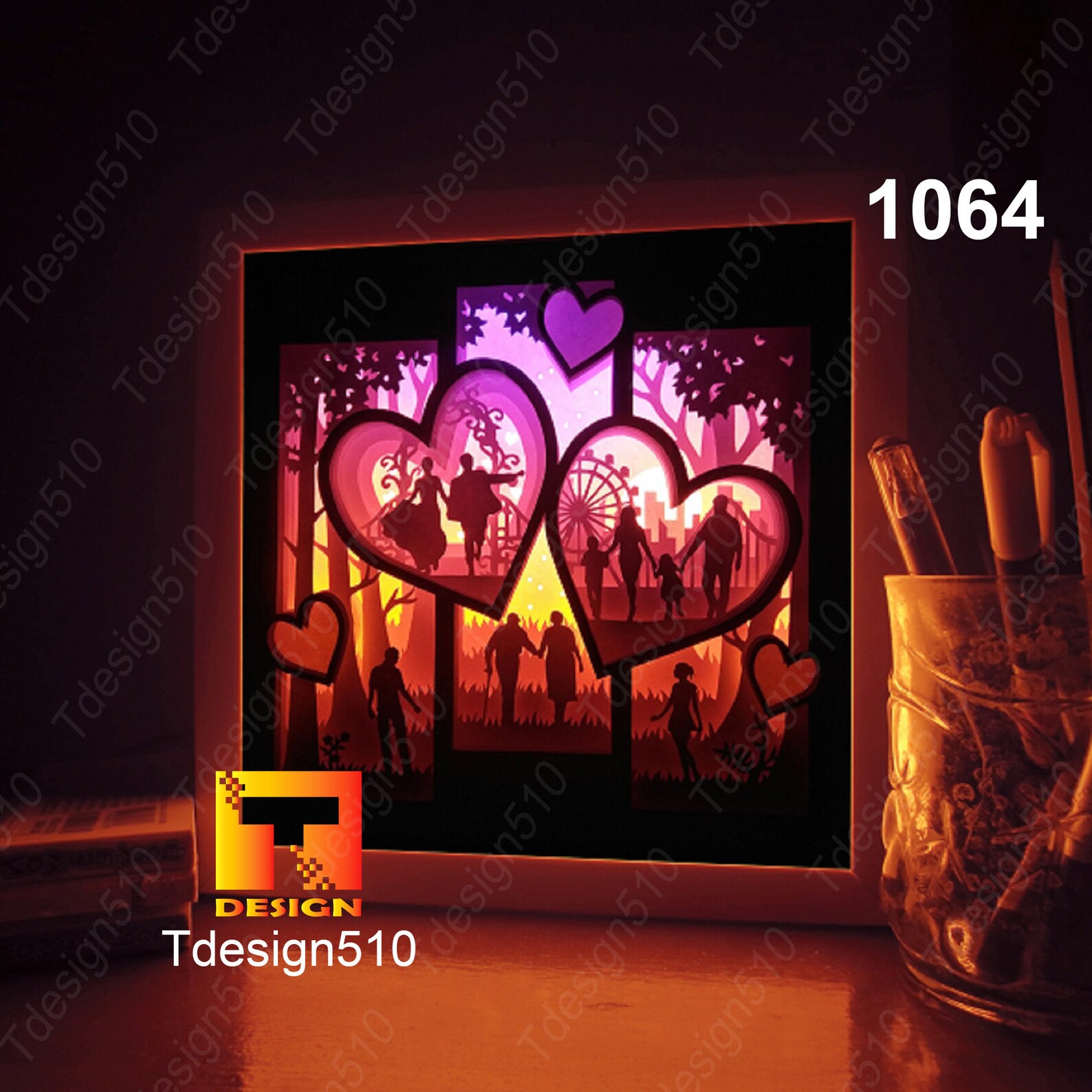 Combo 3 Any 1-sided Templates. Paper Cut Light Box Template, Shadow Box ...