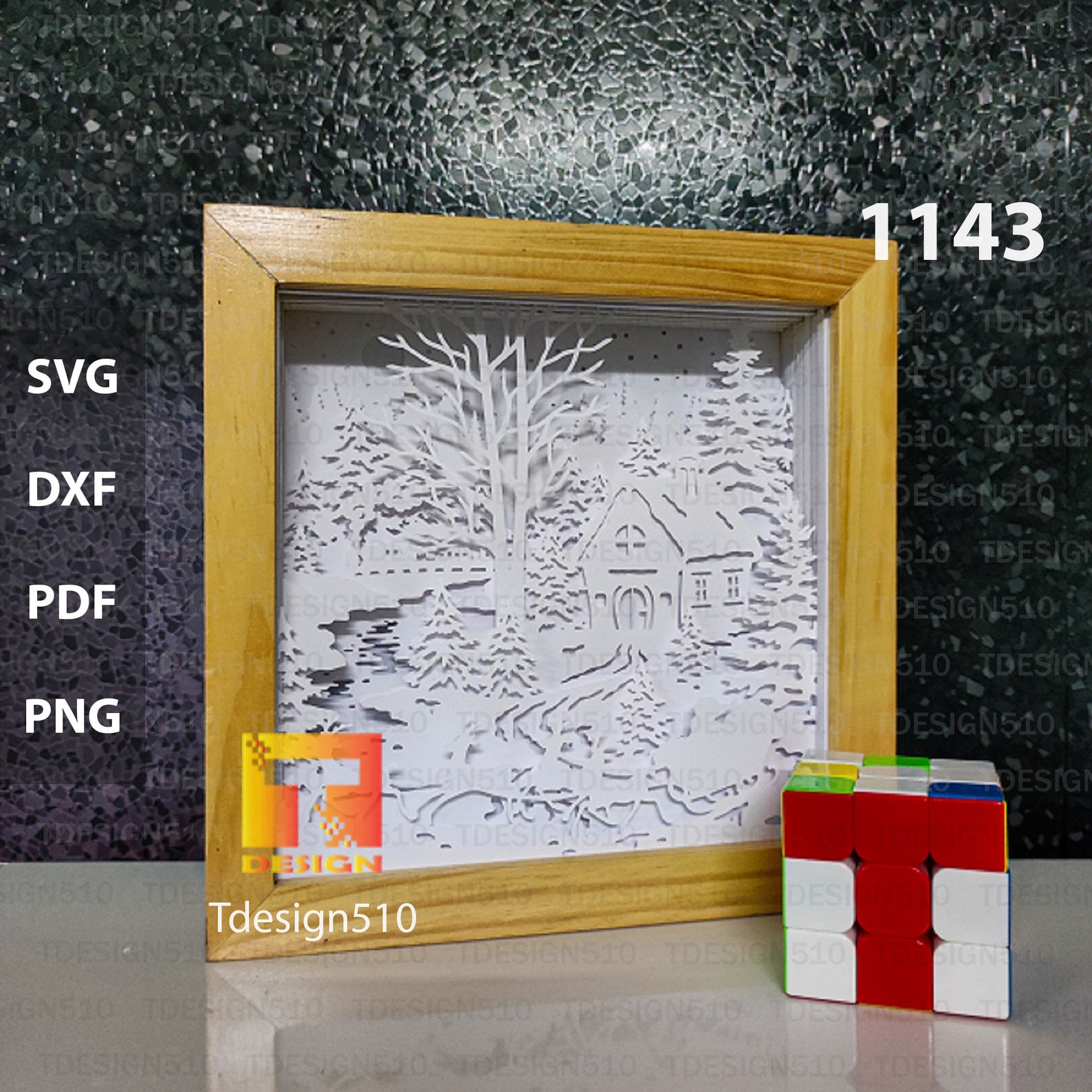 Christmas Retro Paper Cut Light Box Template, Shadow Box, 3D Papercut ...