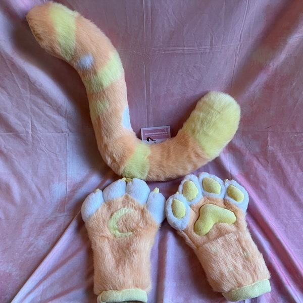 Furry Paw and Tail Set - Etsy