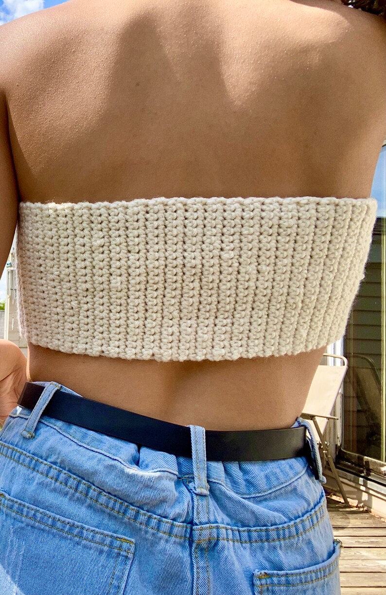 Lace Front Bandeau Bralette Crochet Crop Top | Etsy