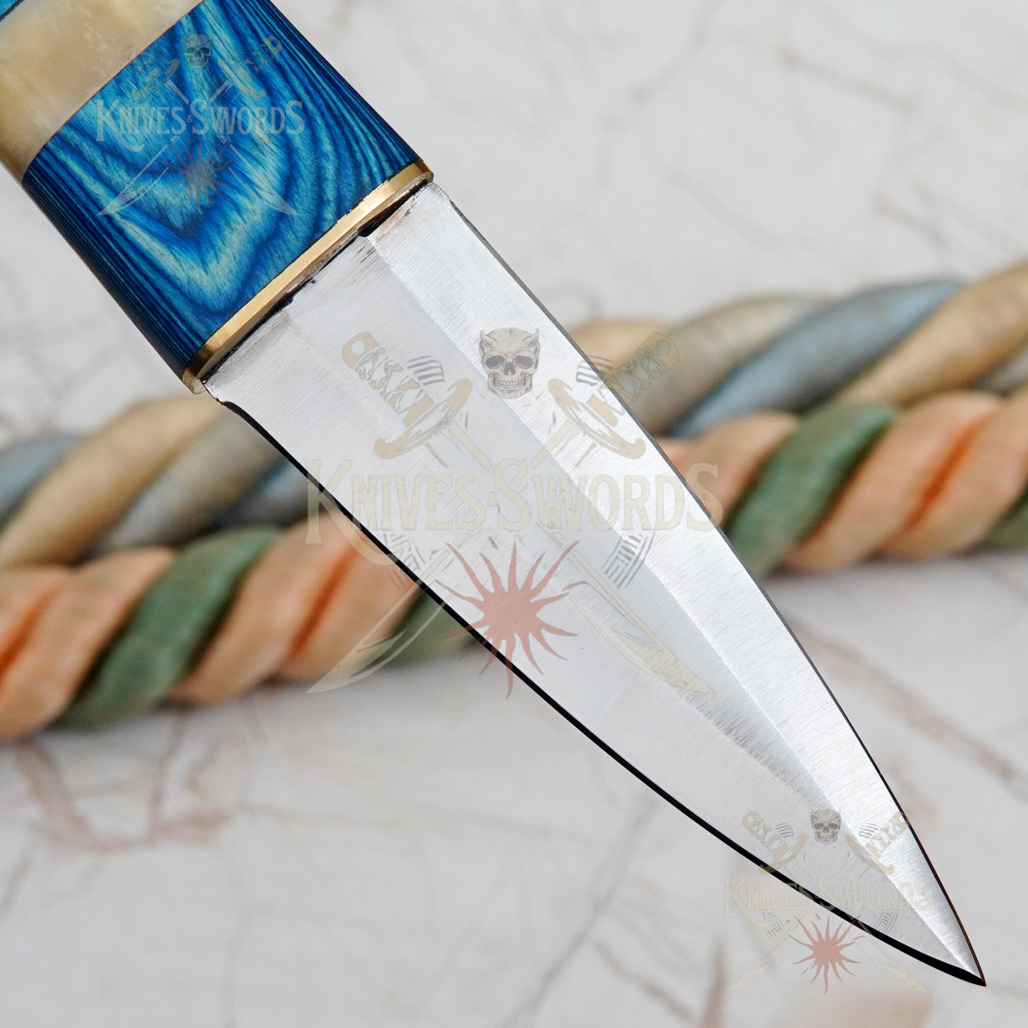 8 Inches Custom Handmade Celtic Scottish Stainless Steel Sgian Dubh ...