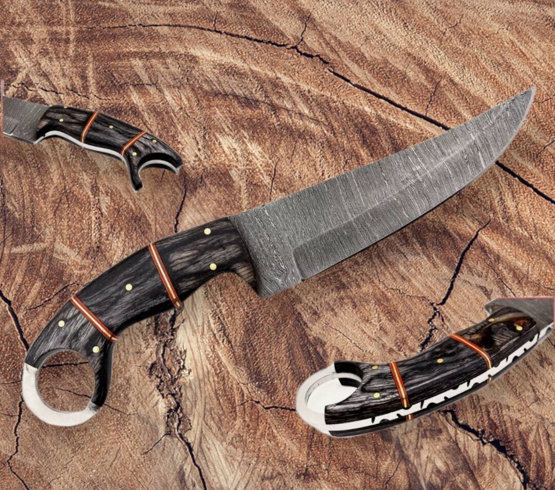 9 Straight Fixed Blade Hunting Tactical Knife Karambit - Etsy