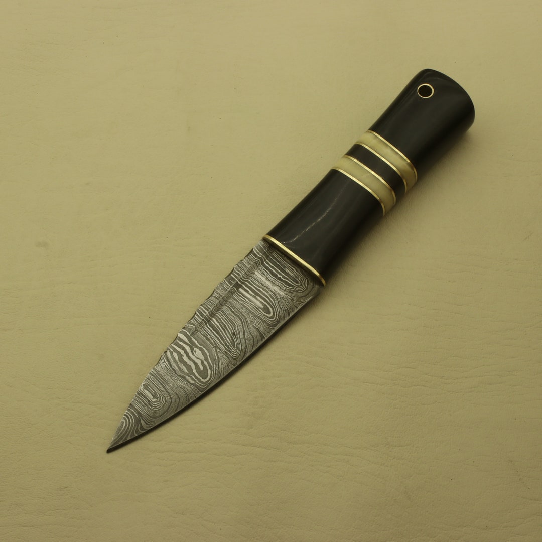 8 Inches Celtic Scottish Dirk SGIAN DUBH DAGGER Bone Handle Knife ...