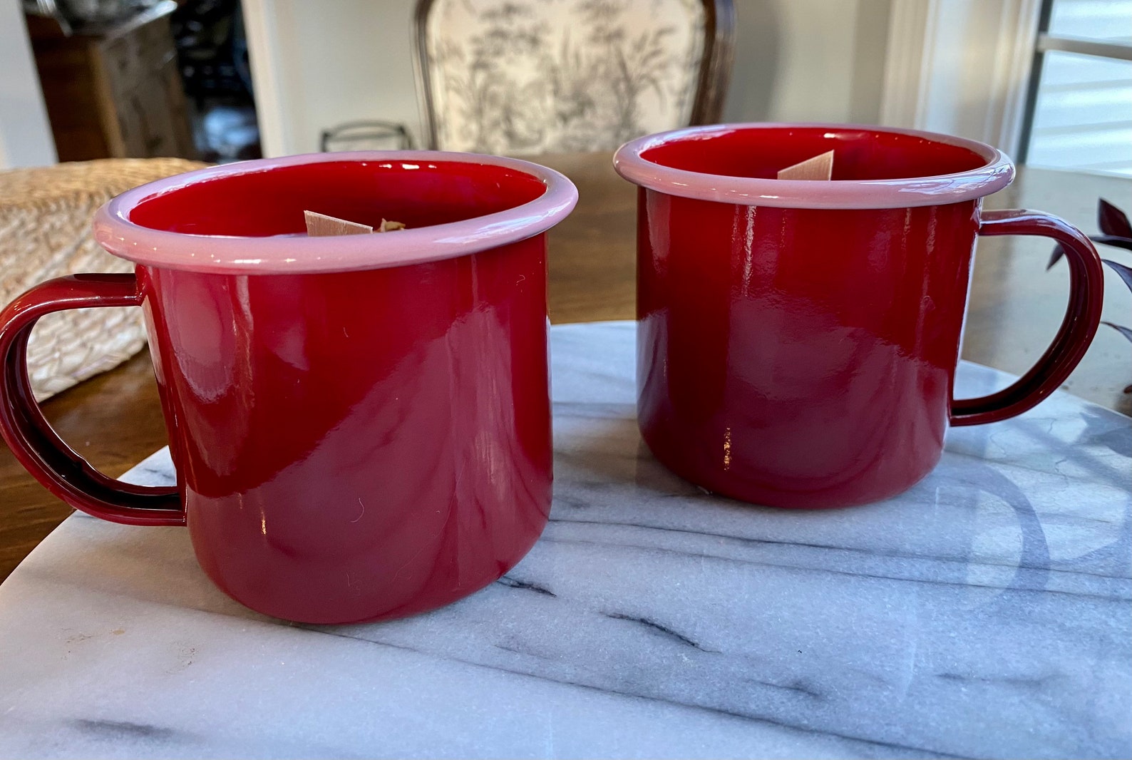 Tasses Rouges Et Roses Pour Deux Etsy