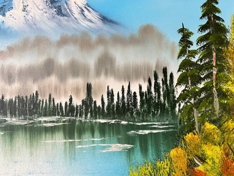 Original Oil Painting: Bob Ross Style Landscape on Canvas (16x20) - Etsy