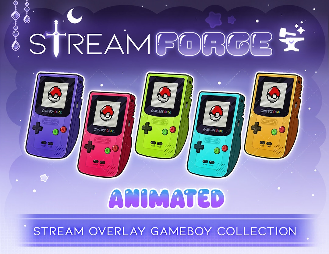 Animated Gameboy Stream Stickers | Full Collection - Etsy