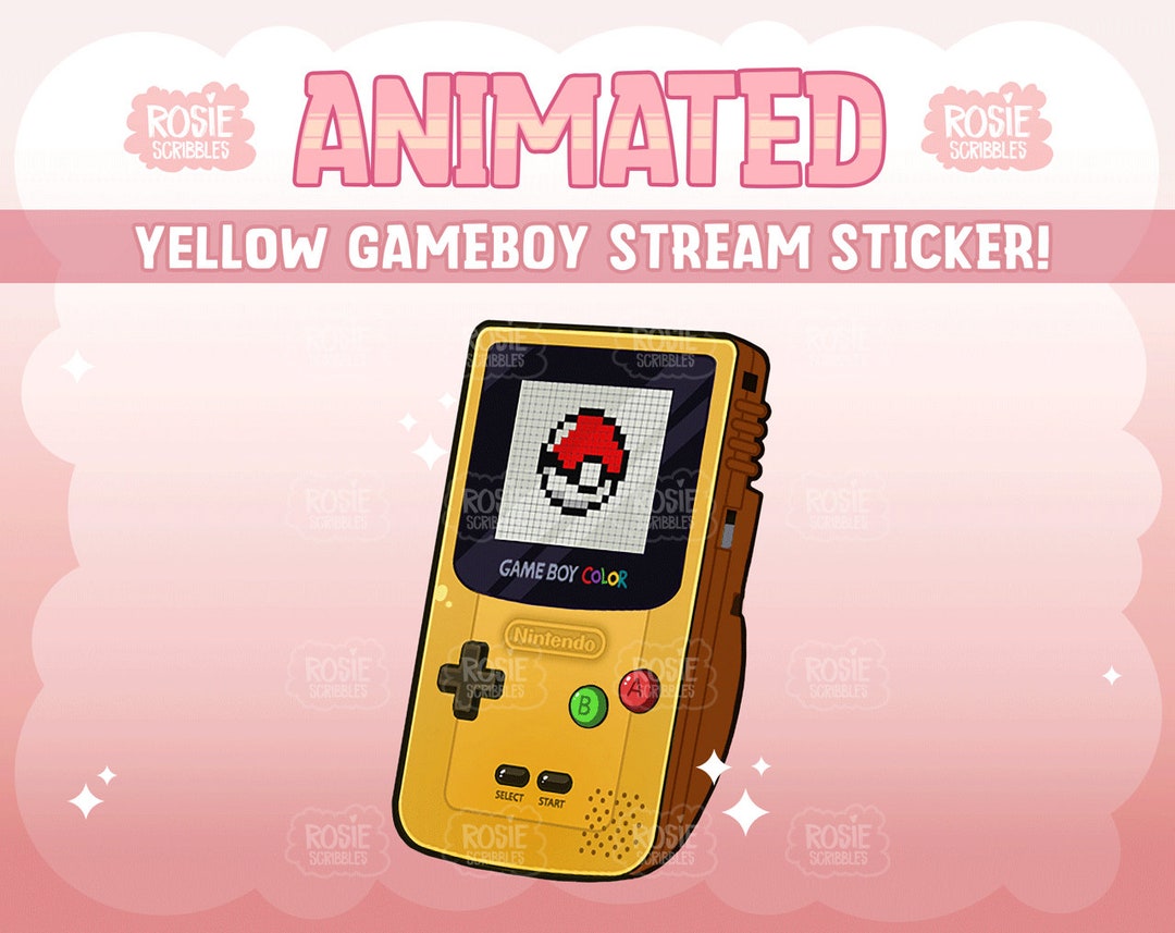Yellow Gameboy Stream Sticker - Etsy