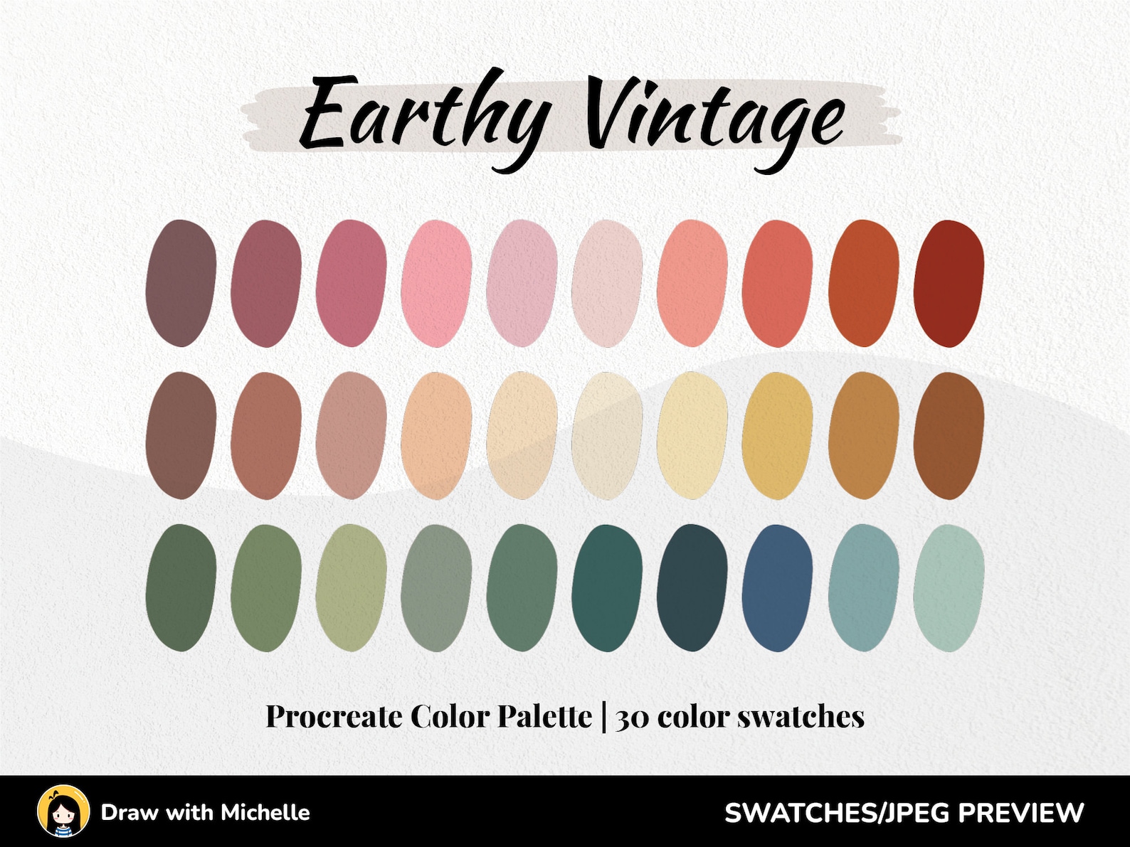 Procreate Color Palette, 30 Colors for Procreate, Color Palette for ...