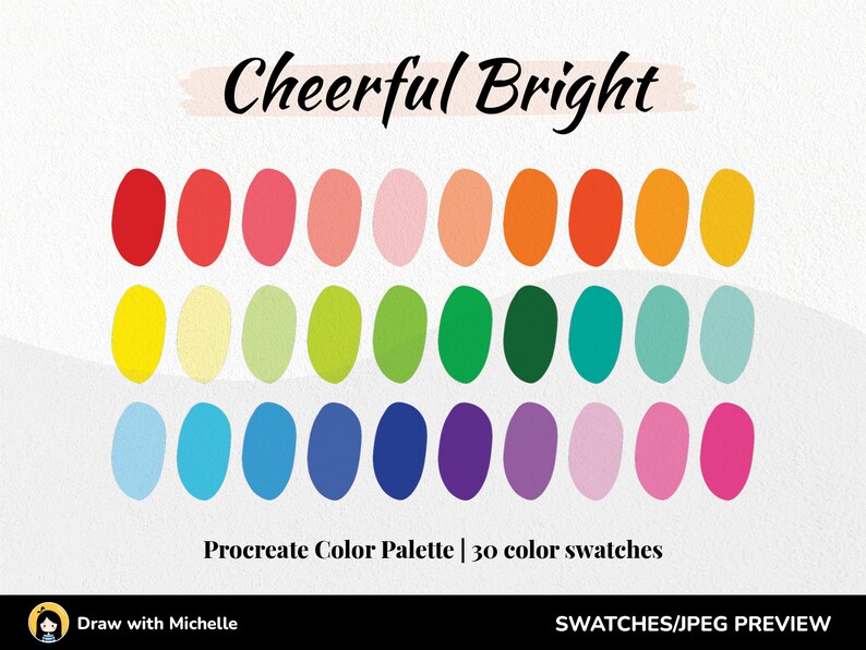 Procreate Color Palette BUNDLE | 6 Sets | 180 Colors for Procreate ...