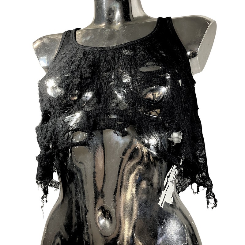 Distressed Ripped Tee Shirt - Etsy