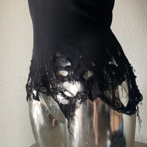 Hand Shredded Distressed Hem Ribbed Tank Top - FULL LENGTH - Etsy