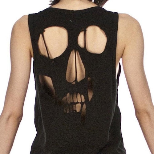 Skull Cut Out Muscle Tee UNISEX - Etsy