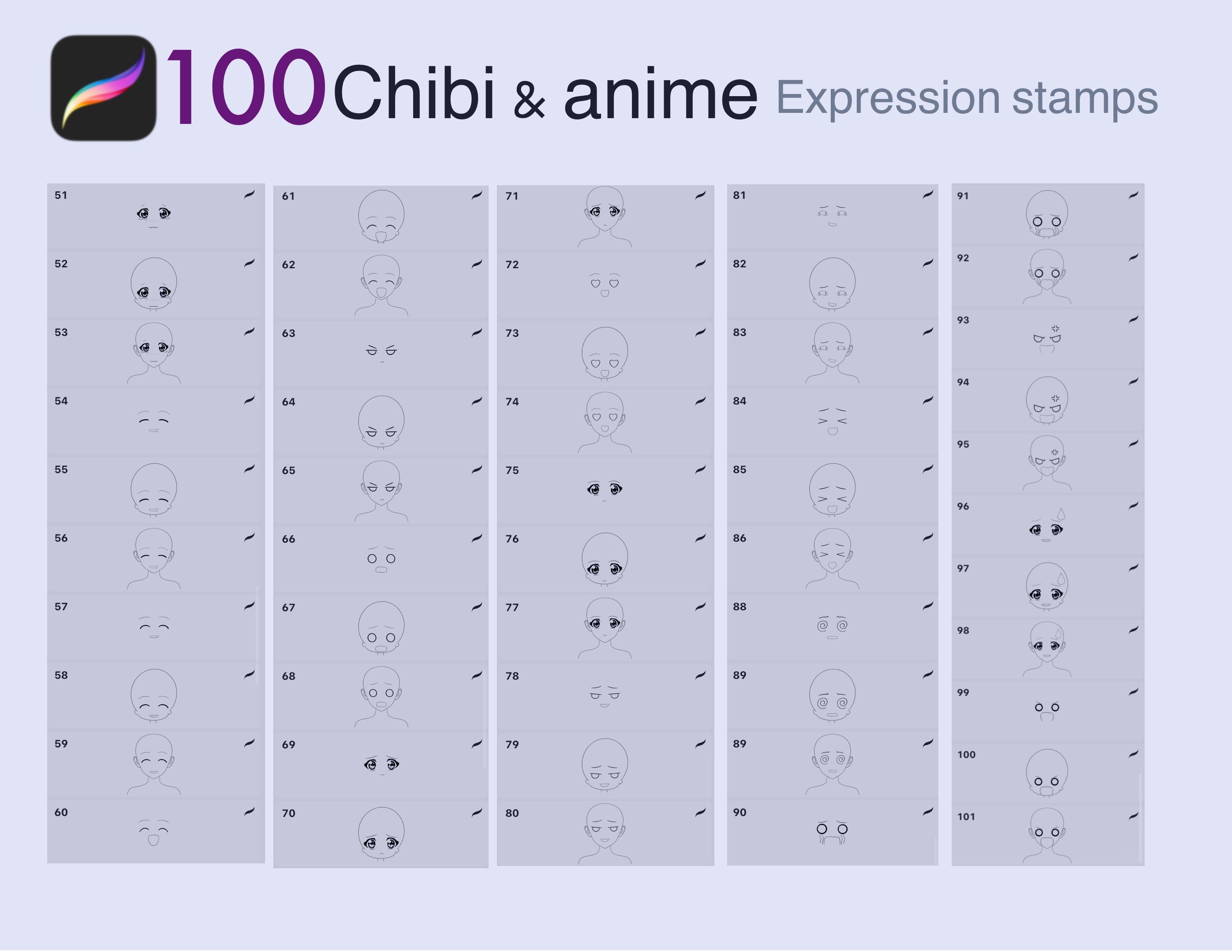 Chibi Expressions Chart