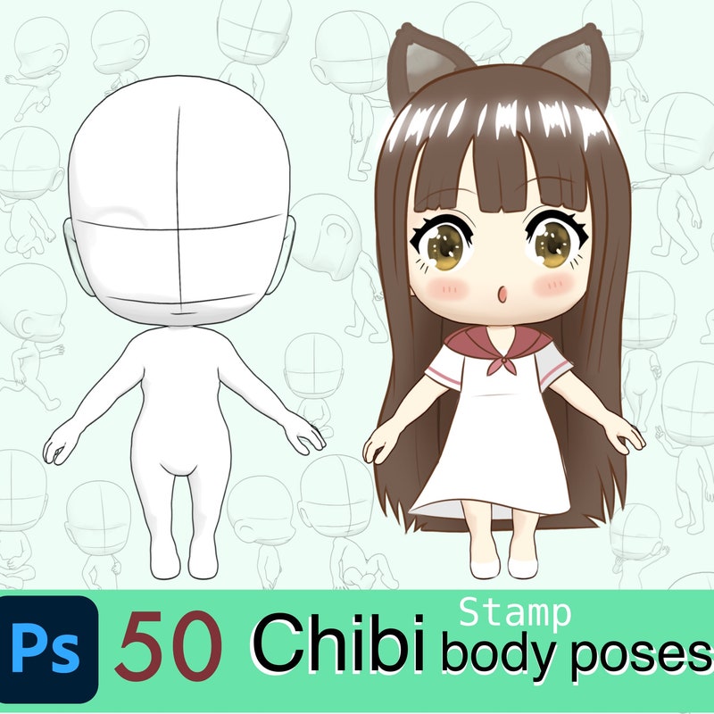 Chibi Drawing Base - Etsy