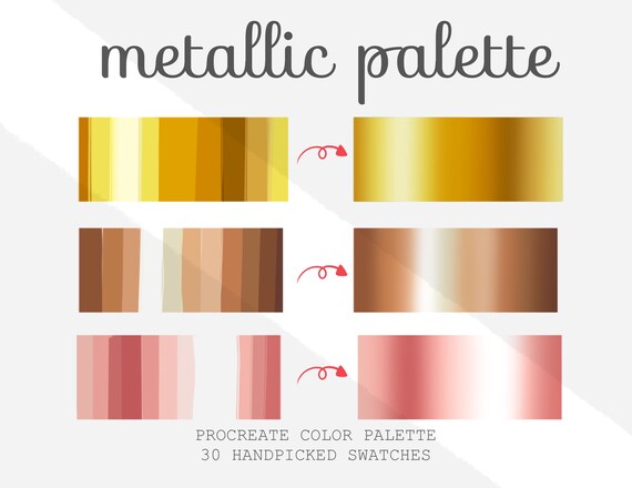 Metallic Palette Digital Color Palette Procreate Tools | Etsy