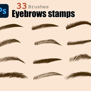 33 Realistic Eyebrows Stamps for Photoshop Stamp Brushes | Etsy