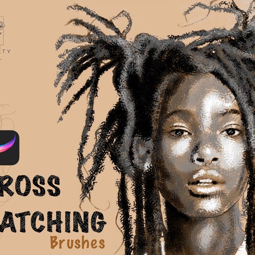 30 Female Head Templates Stamps for Procreate App . Women Face | Etsy