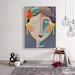 Original Ladies Face Semi Abstract Painting With Flowers & Jewellery ...
